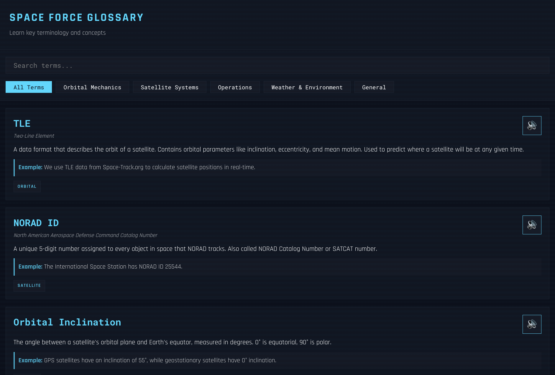 Space Force Visualization Hub